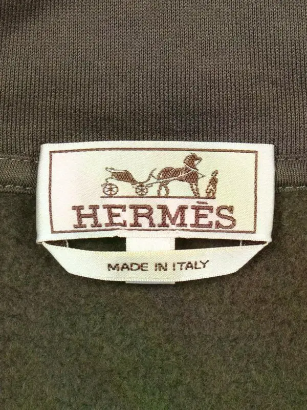 Hermès Zip-fastening Sweatshirt With Stripe Detail