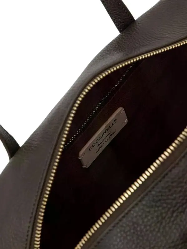 COCCINELLE Grained Leather Tote Bag