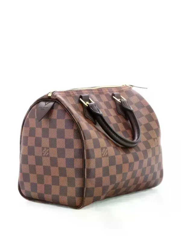 LOUIS VUITTON Speedy Handbag Damier 25 Satchel - Brown