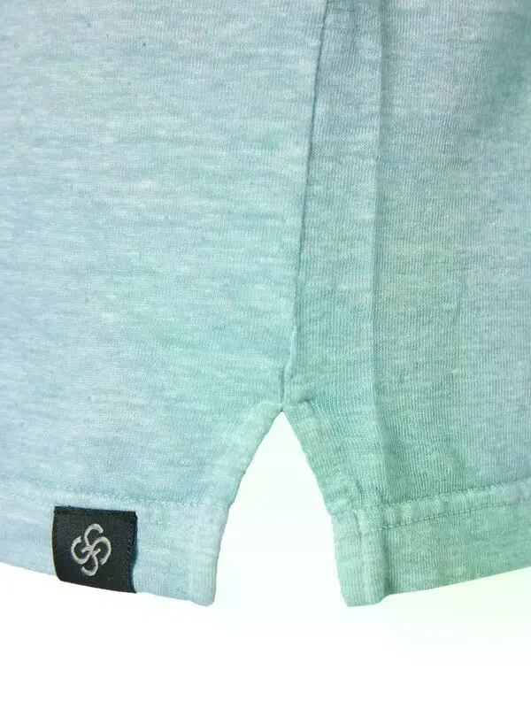GRAN SASSO Slub-texture Side-slit T-shirt - Blue