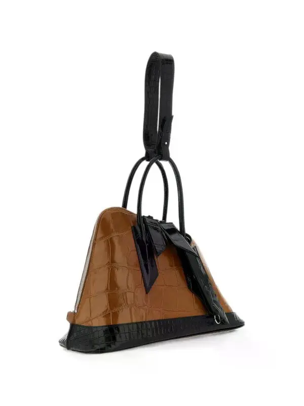 Attico La Sant Ambroeus Crocodile-effect Tote Bag - Brown