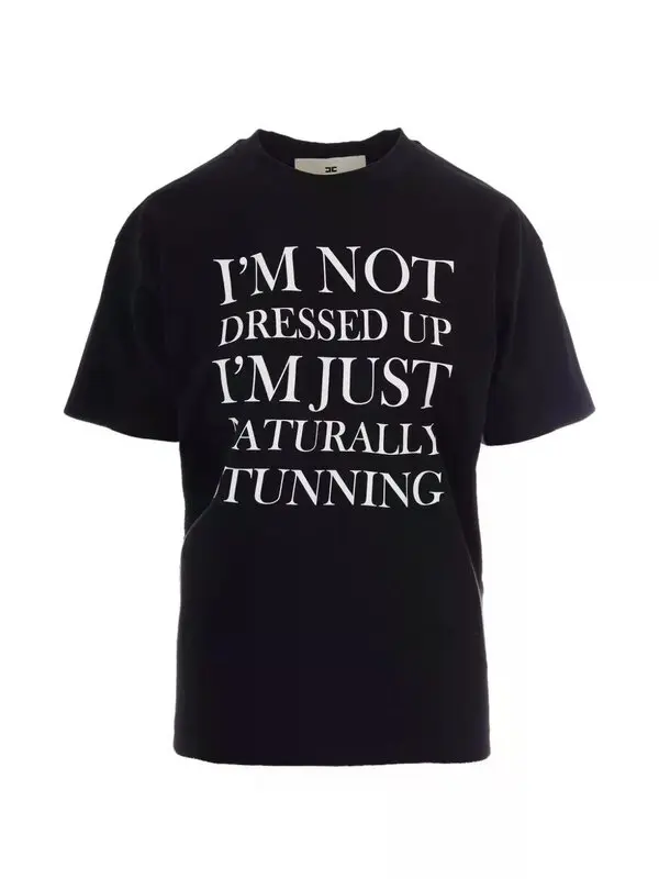 Elisabetta Franchi Slogan-print T-shirt - Black