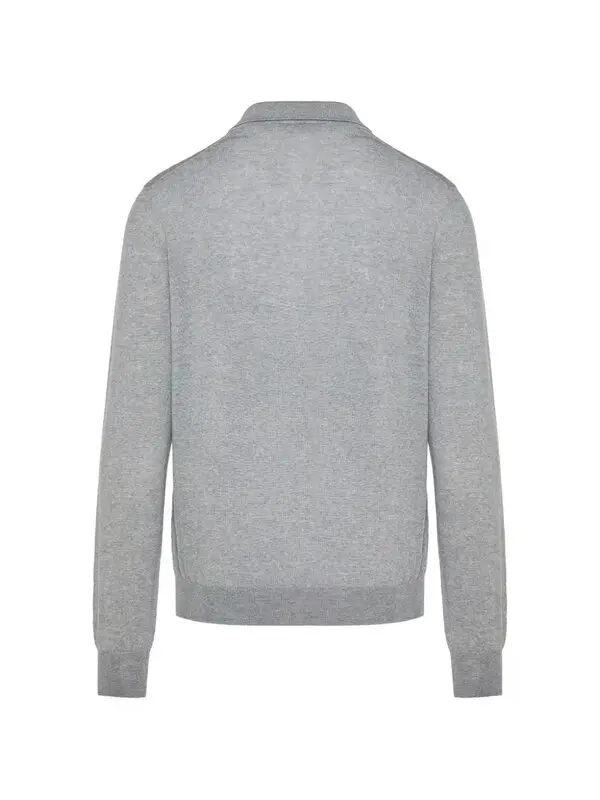 GRAN SASSO Long-sleeve Knitted Polo Shirt