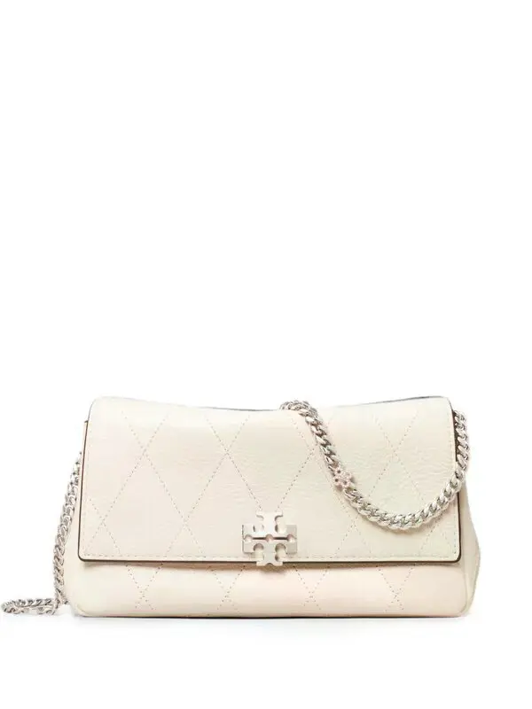 Tory Burch Charlie Quilted Chain Crossbody Bag - Neutrals