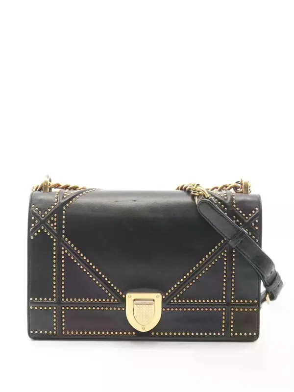 Dior 2000s Diorama Studded Shoulder Bag