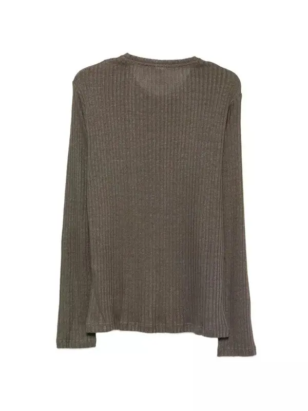 RANRA Ribbed Embroidered-logo Sweater