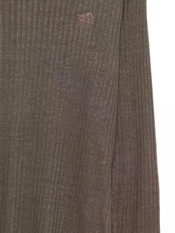 RANRA Ribbed Embroidered-logo Sweater