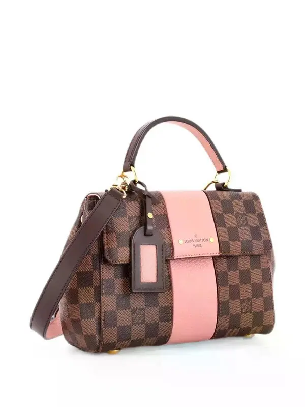 LOUIS VUITTON Bond Street Handbag Damier Ebene Leather Bb Satchel - Pink