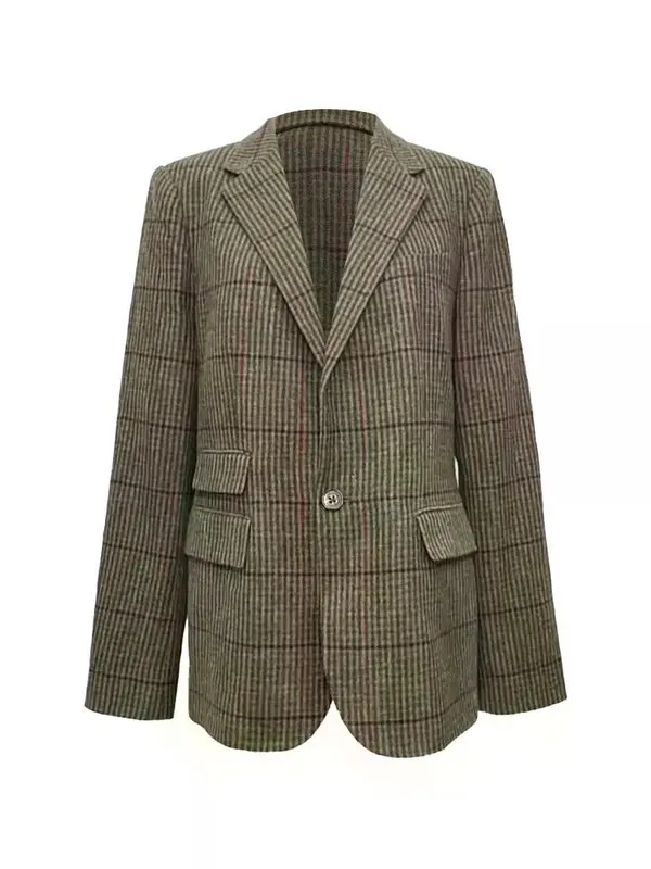 Ralph Lauren Houndstooth Single-breasted Jacket - Brown