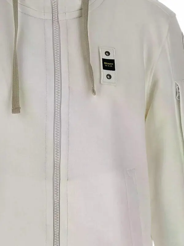 BLAUER. Zip-up Drawstring Hoodie