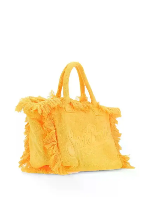 MC2 SAINT BARTH Terrycloth Tote Bag With Fringe Detailing - Yellow