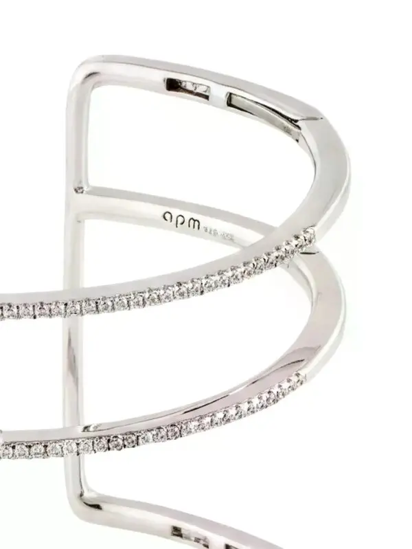 APM MONACO Crystal-embellished Multi-band Cuff Bracelet