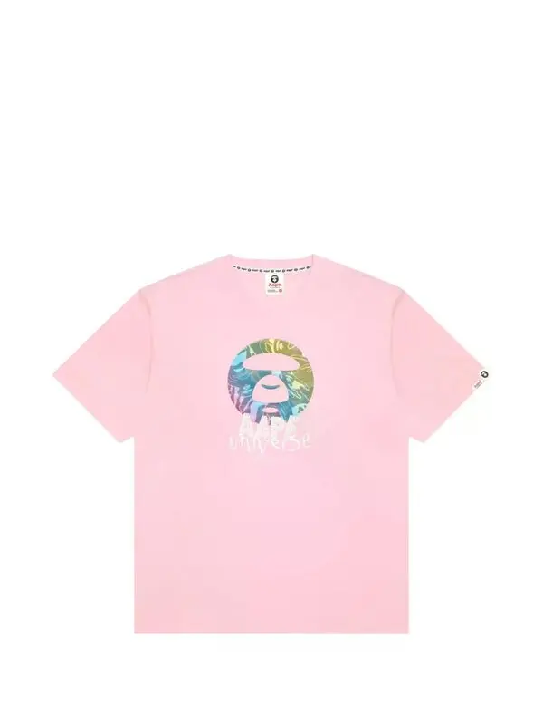 AAPE BY *A BATHING APE Moonface Graphic-print T-shirt - Pink