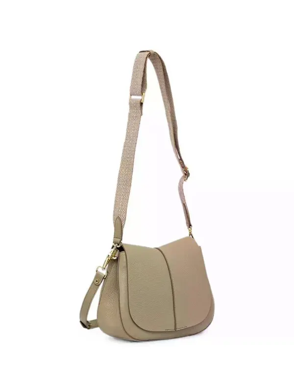 GIANNI CHIARINI Medium Helena Round Grained Cross Body Bag - Neutrals