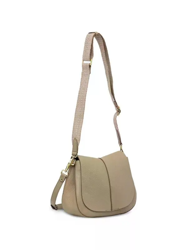 GIANNI CHIARINI Medium Helena Round Grained Cross Body Bag - Neutrals