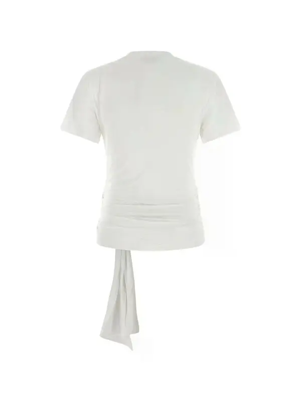 7 For All Mankind Draped Detail T-shirt - White