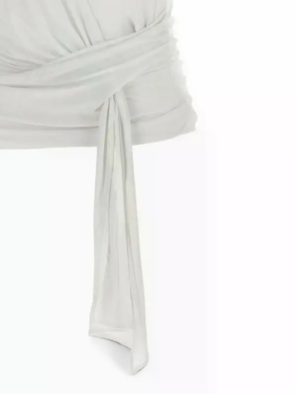 7 For All Mankind Draped Detail T-shirt - White