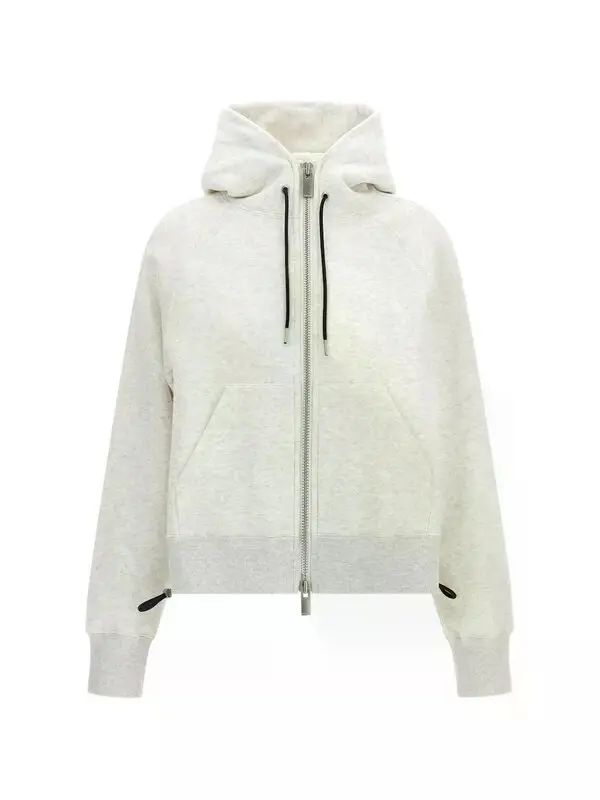 Sacai Zip-up Flared Hoodie - Neutrals