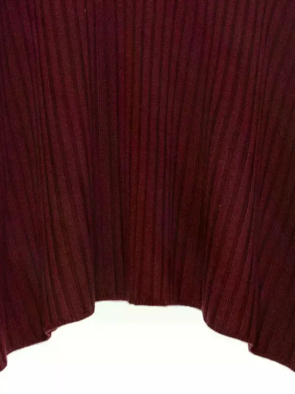 Gabriela Hearst Ribbed-knit Poncho - Red