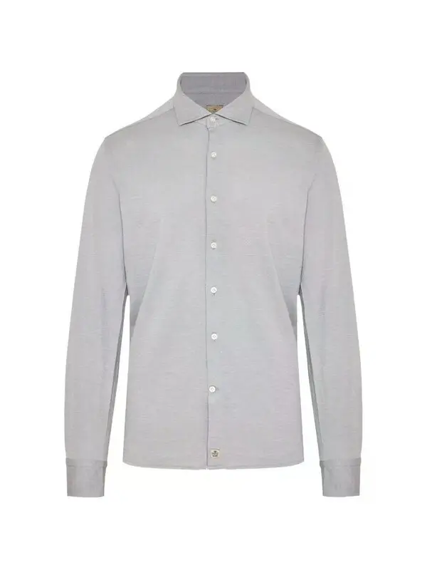 SONRISA Piqué-weave Long-sleeve Shirt - Grey