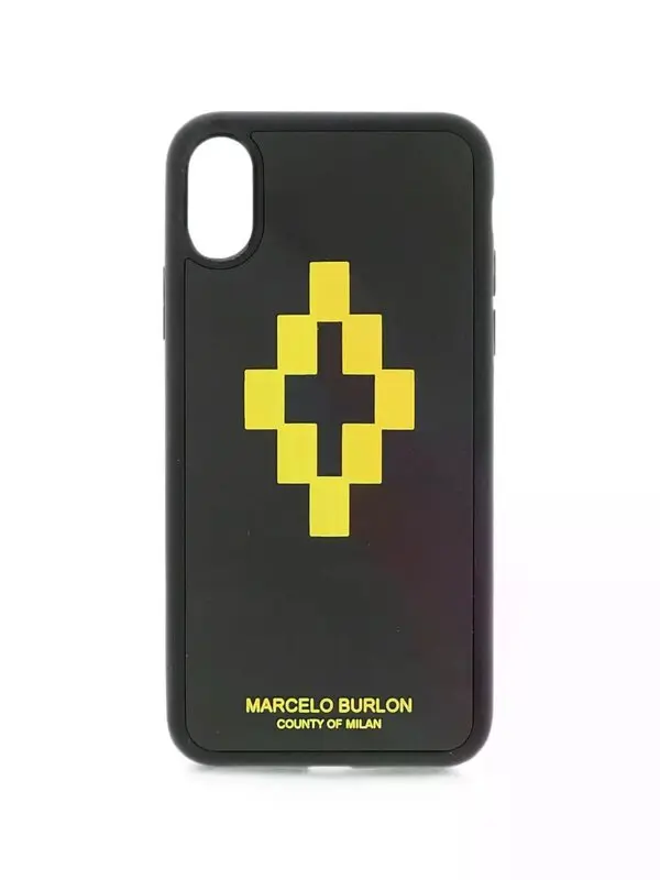 COUNTY OF MILAN Marcelo Burlon Cross 3d Iphone Case - Black