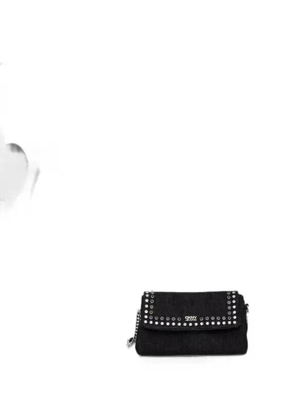 Dkny Stud-embellished Denim Shoulder Bag