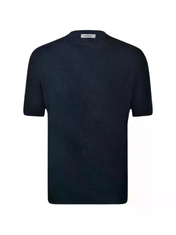 GRAN SASSO Short-sleeve Silk Sweater - Blue