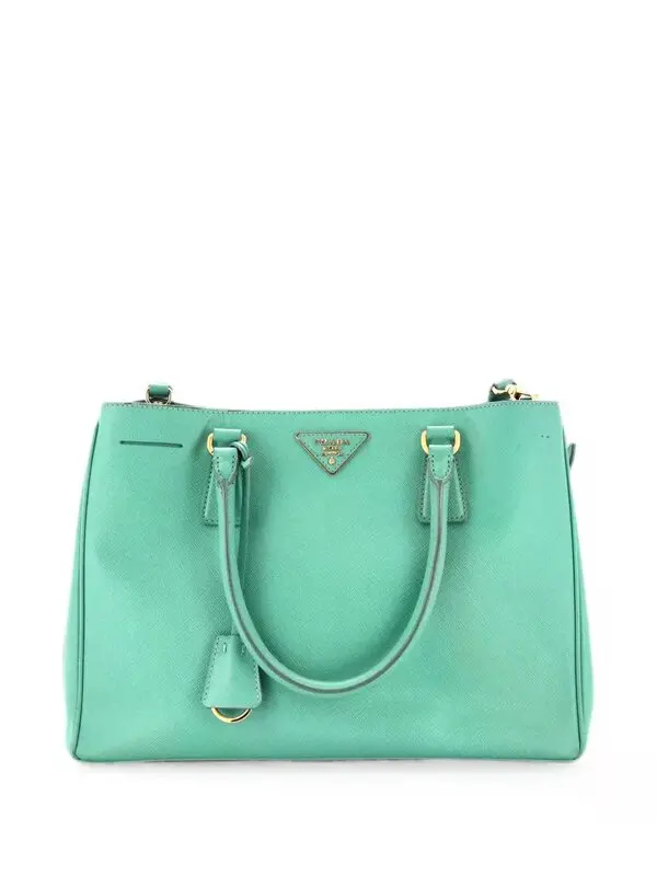 Prada Gardener's Saffiano Leather Medium Tote Bag - Blue