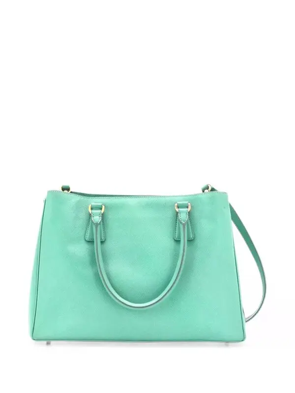 Prada Saffiano Leather Medium Tote Bag - Blue