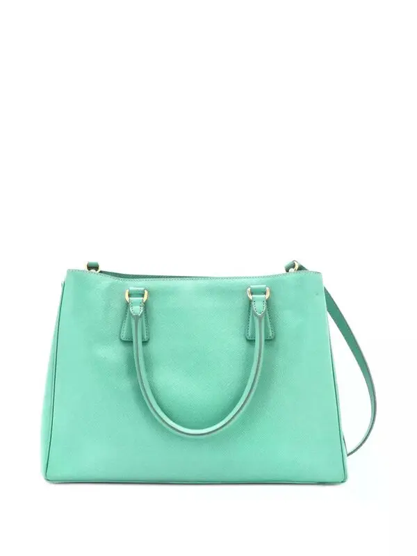 Prada Saffiano Leather Medium Tote Bag - Blue