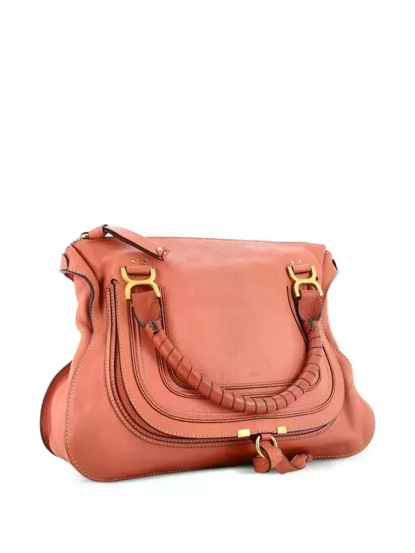 Chloé Marcie Leather Large Shoulder Bag - Pink