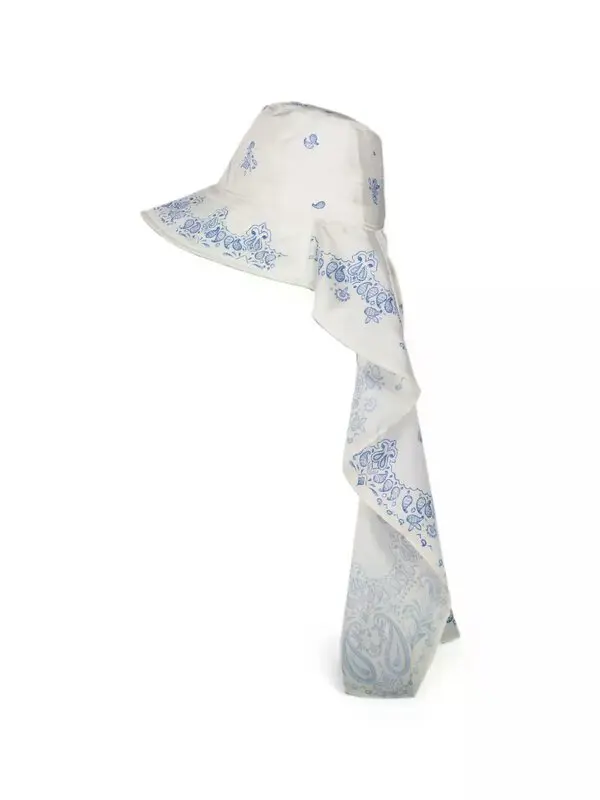 Cédric Charlier Paisley-print Hat - White