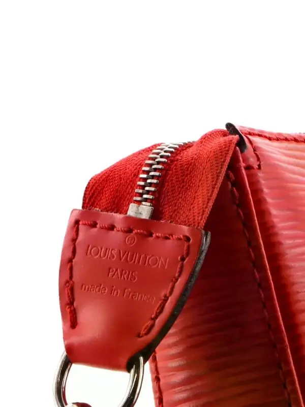 LOUIS VUITTON Pochette Accessoires Nm Epi Leather Clutch Bag - Red