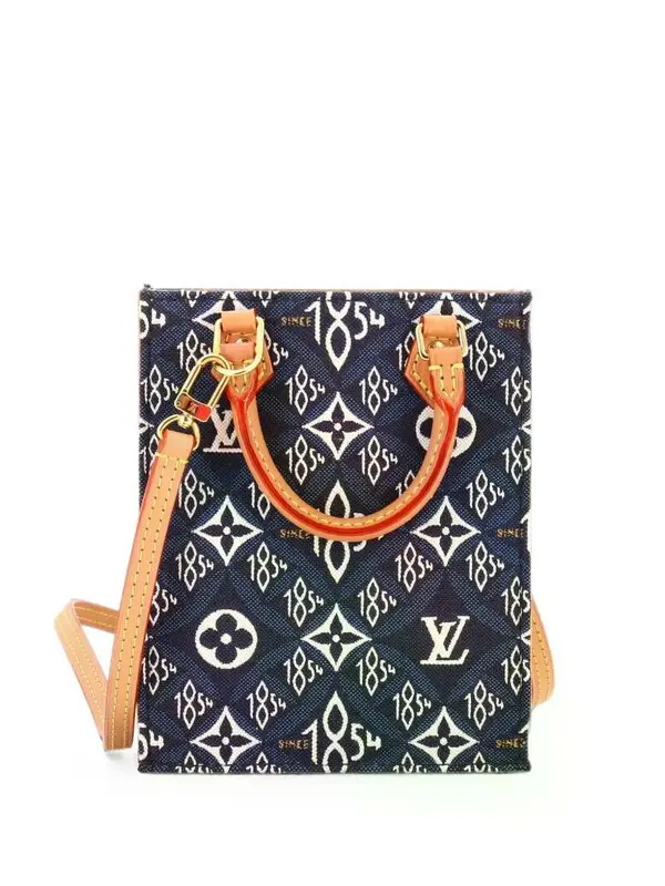 LOUIS VUITTON Petit Sac Plat Bag Limited Edition Since 1854 Monogram Jacquard Crossbody Bag - Blue