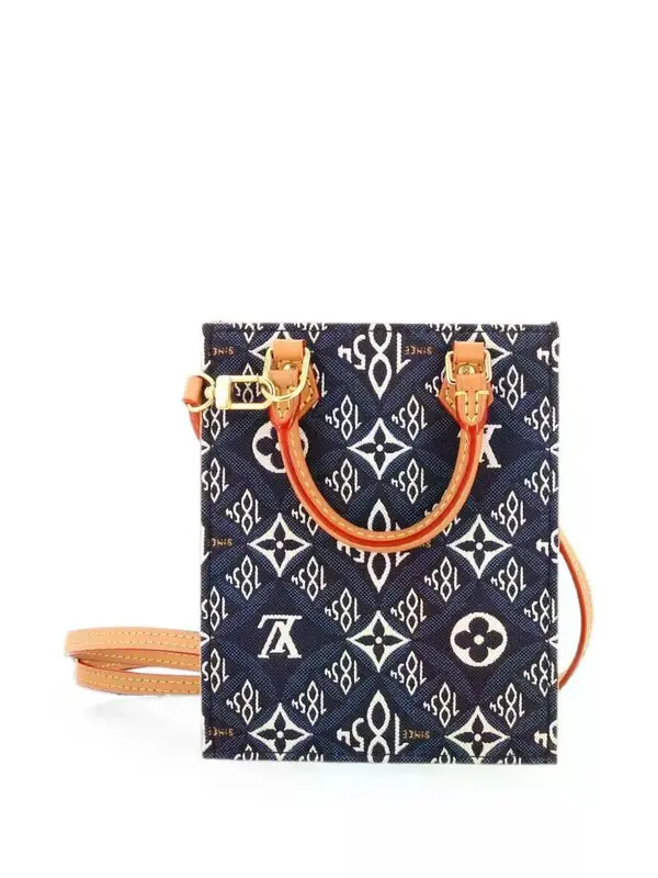 LOUIS VUITTON Petit Sac Plat Bag Limited Edition Since 1854 Monogram Jacquard - Blue