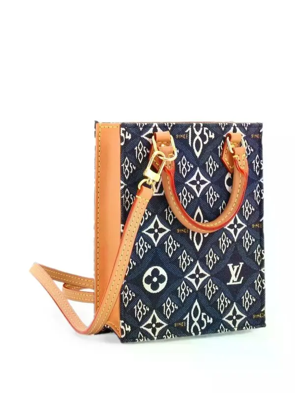 LOUIS VUITTON Petit Sac Plat Bag Limited Edition Since 1854 Monogram Jacquard - Blue