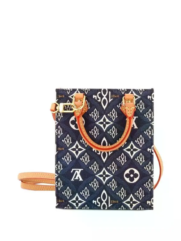 LOUIS VUITTON Petit Sac Plat Bag Limited Edition Since 1854 Monogram Jacquard - Blue