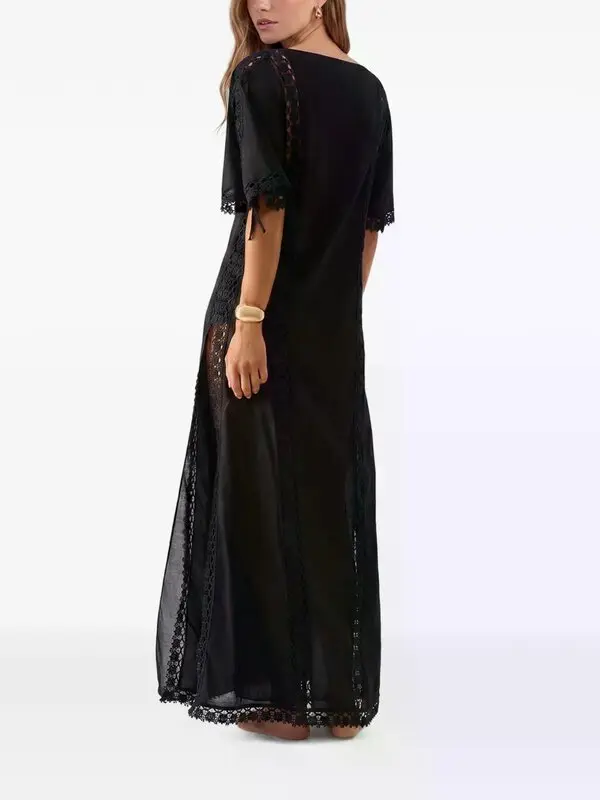 Charo Ruiz Ibiza Saena Lace-trim Maxi Tunic Dress
