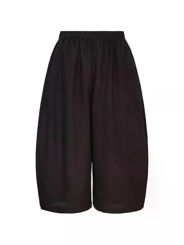 RENLI SU Embroidered Wide-leg Trousers - Black