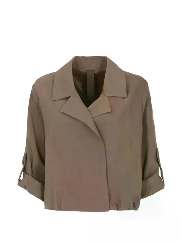 Marella Roll-up-sleeve Cropped Jacket