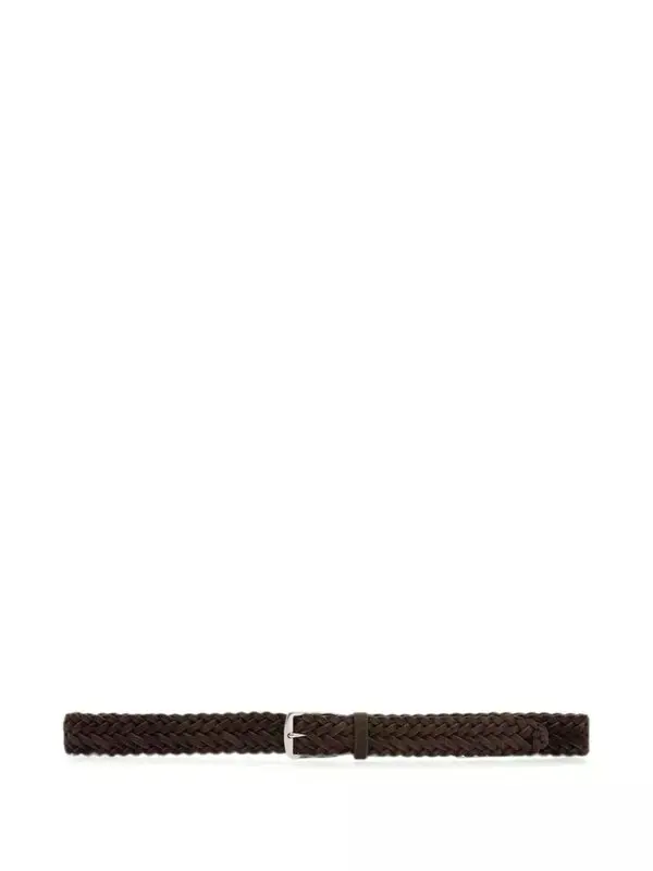 Officine Creative Oc Strip 055 Braided Suede Belt - Brown