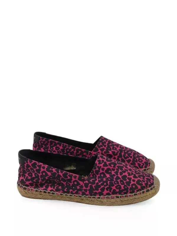 Saint Laurent Animal-print Espadrilles - Pink