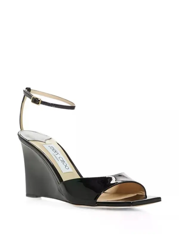 JIMMY CHOO Brien Patent Leather Sandals - Black