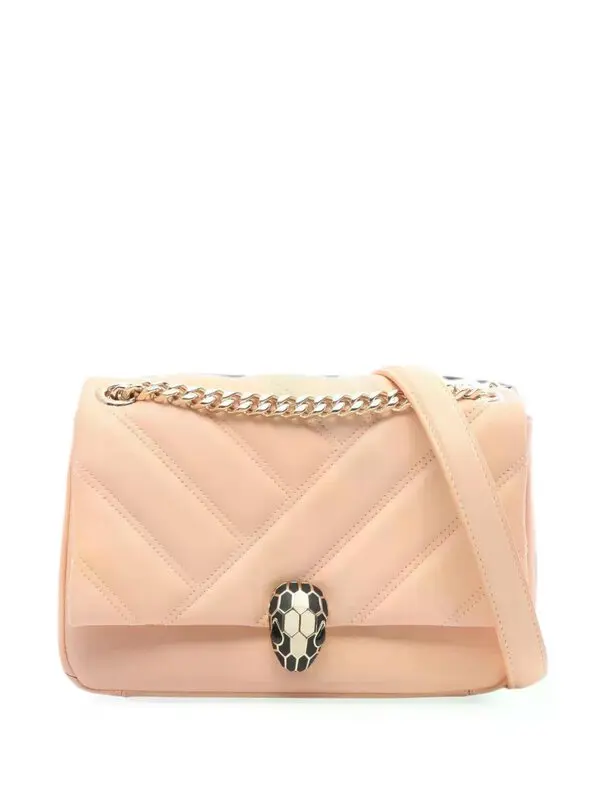 BVLGARI 2010s Serpenti Cabochon Shoulder Bag - Neutrals