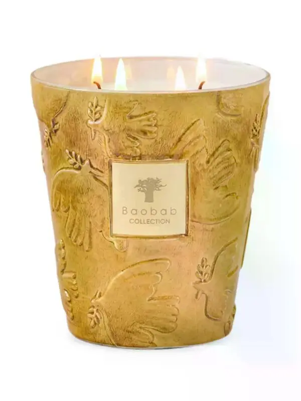 BAOBAB COLLECTION Dove Embossed Ceramic Scented Candle - Gold