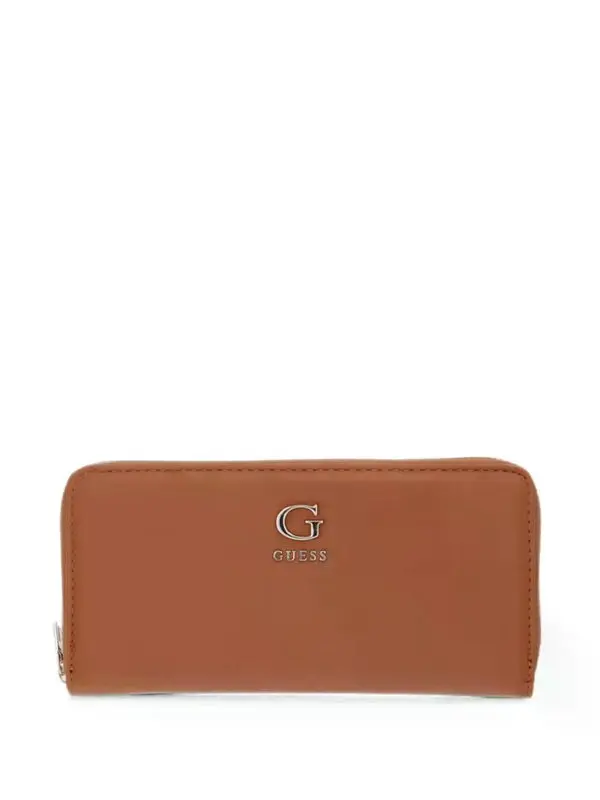 Guess Coleen Logo-plaque Zip-around Wallet - Brown