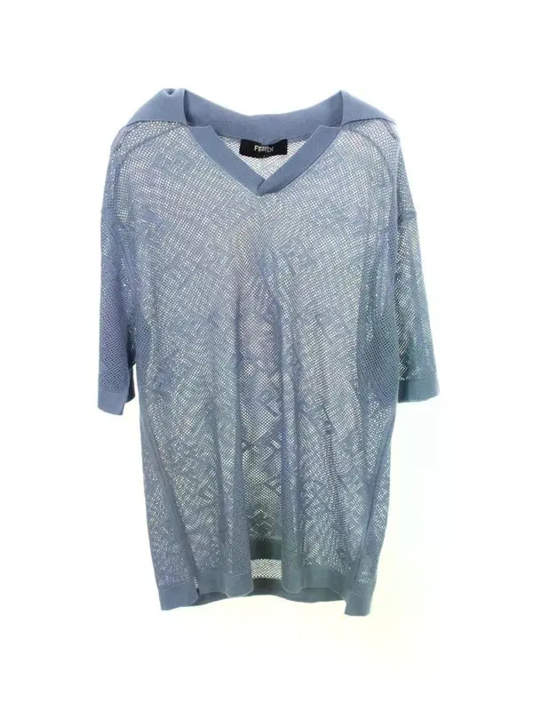 Fendi Ff-logo Mesh Knit Top