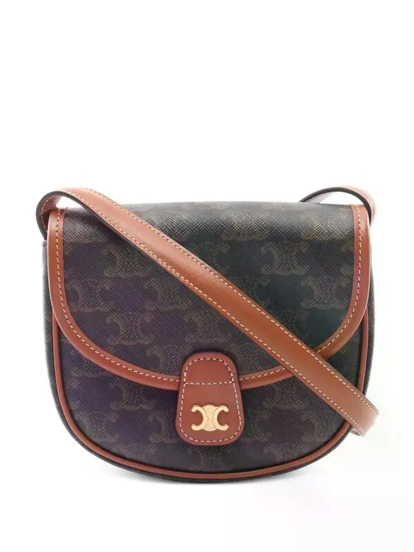 Celine Mini Triomphe Besace Shoulder Bag - Brown