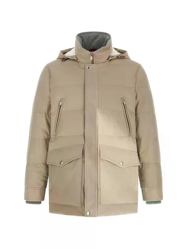 Brunello Cucinelli Quilted Hooded Parka - Neutrals