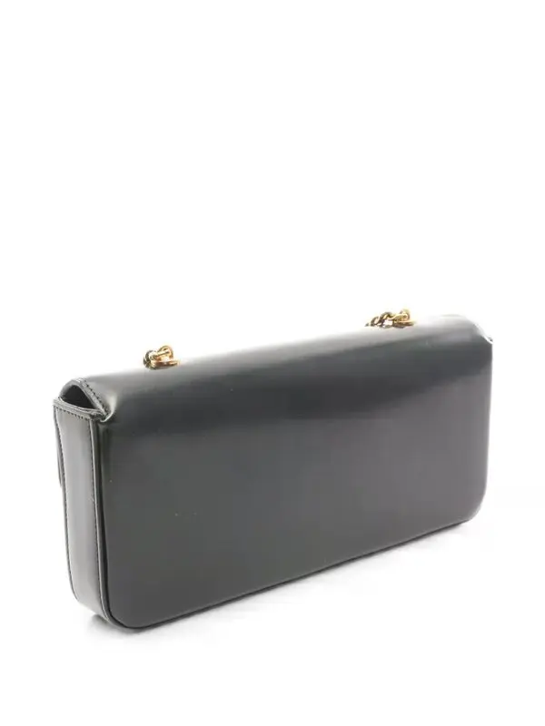 Celine 2010s Triomphe Chain Crossbody Bag - Black